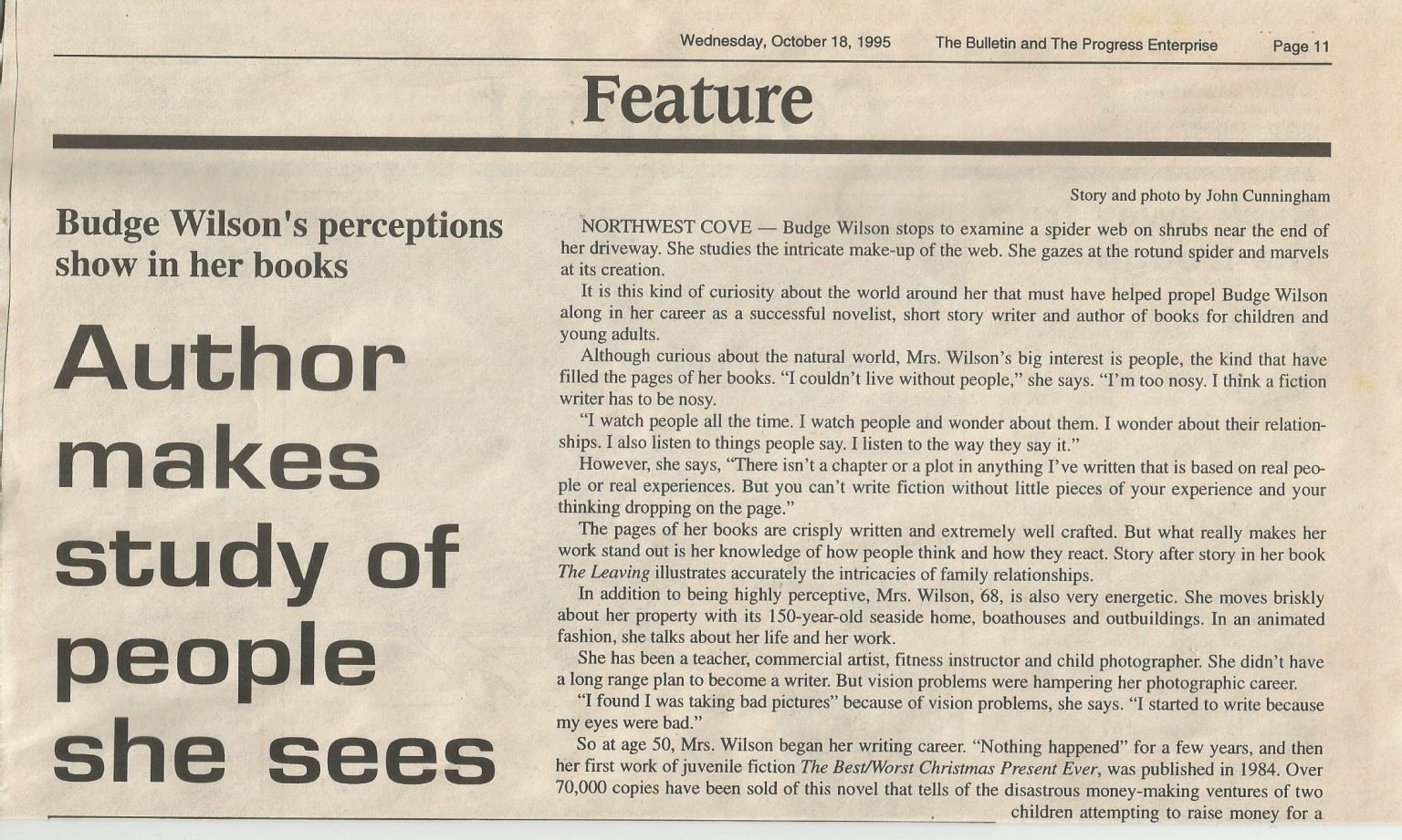 Remembering Budge Wilson – Writers’ Federation of Nova Scotia