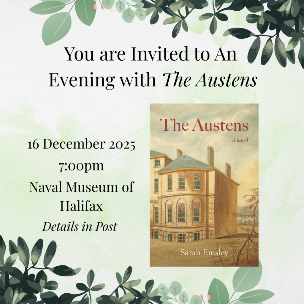 Jane Austen’s 250th with Sarah Emsley – Writers’ Federation of Nova Scotia