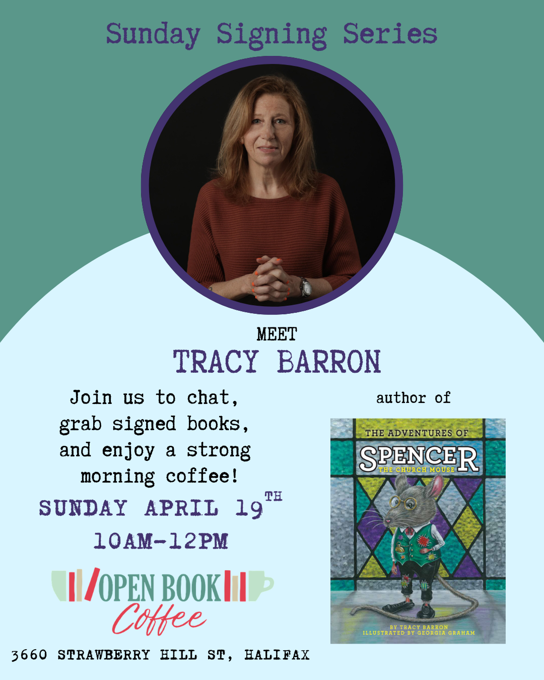 Tracy Barron Signing at Open Book Coffee – Writers’ Federation of Nova ...